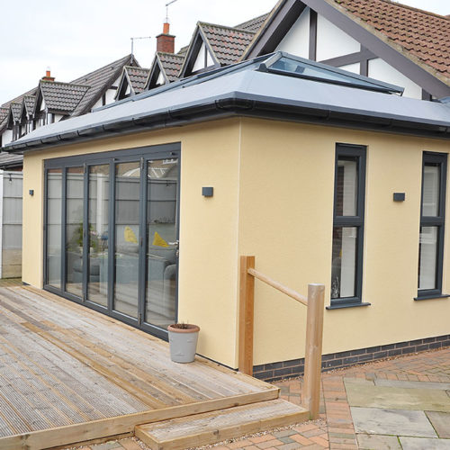 Home extension with bi-fold and lantern (atrium) roof - Acorn Windows
