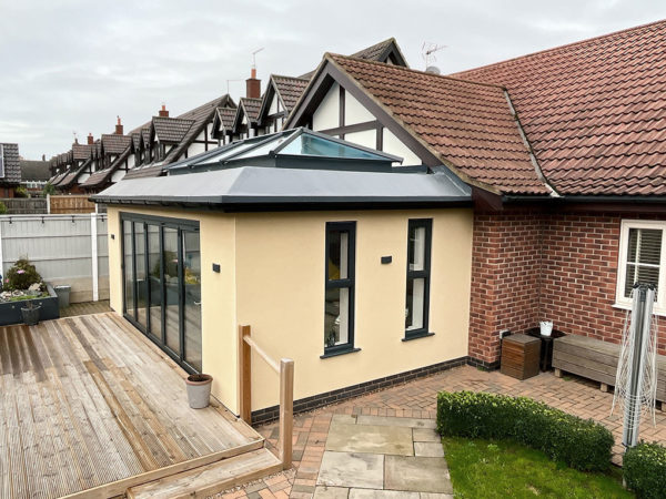 Home extension with bi-fold and lantern (atrium) roof - Acorn Windows