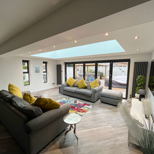 Home extension with bi-fold and lantern (atrium) roof - Acorn Windows