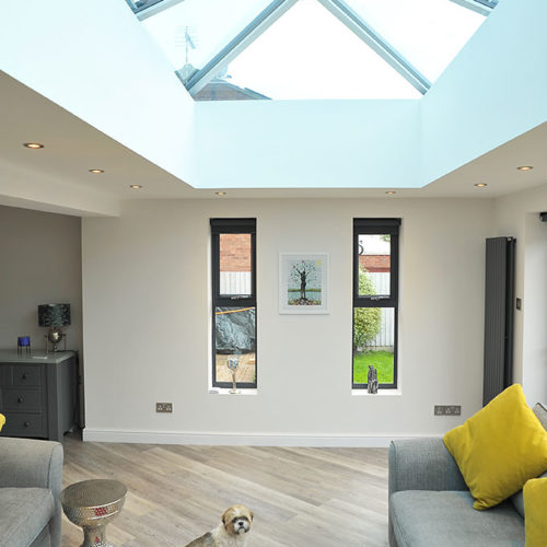 Home extension with bi-fold and lantern (atrium) roof - Acorn Windows
