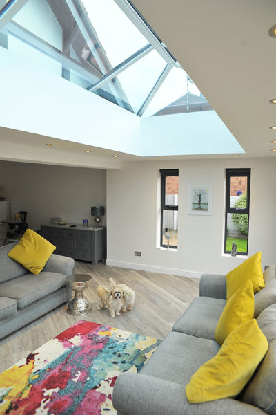 Home extension with bi-fold and lantern (atrium) roof - Acorn Windows