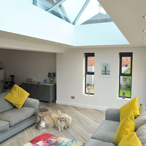 Home extension with bi-fold and lantern (atrium) roof - Acorn Windows