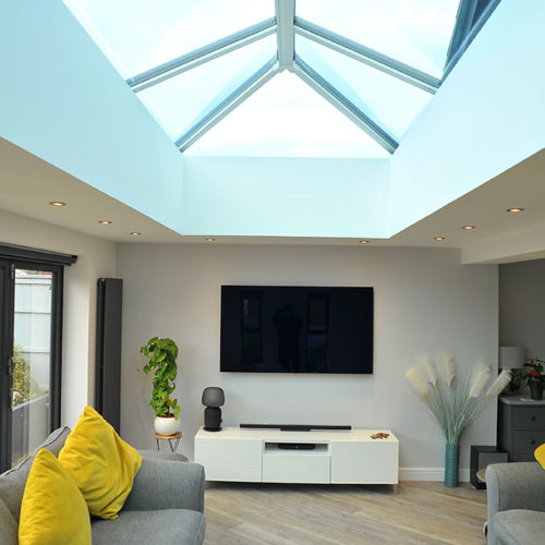 Home extension with bi-fold and lantern (atrium) roof - Acorn Windows
