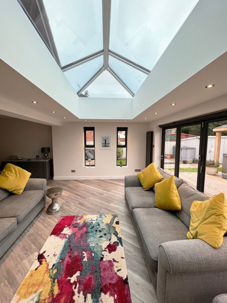 Home extension with bi-fold and lantern (atrium) roof - Acorn Windows