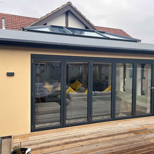 Home extension with bi-fold and lantern (atrium) roof - Acorn Windows