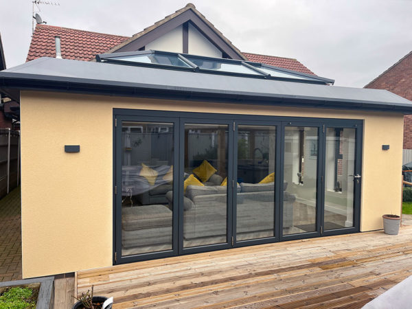 Home extension with bi-fold and lantern (atrium) roof - Acorn Windows