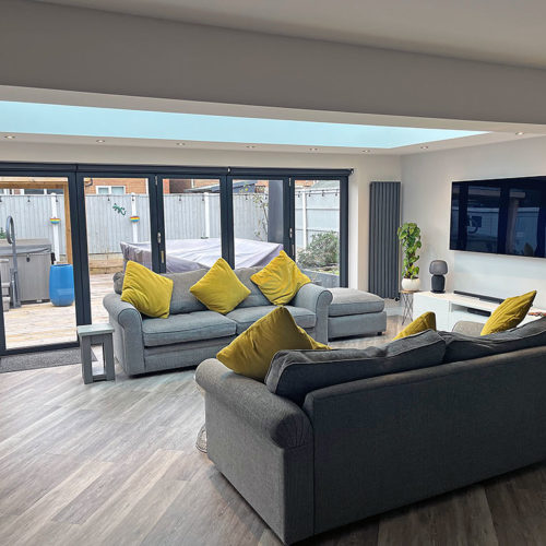 Home extension with bi-fold and lantern (atrium) roof - Acorn Windows